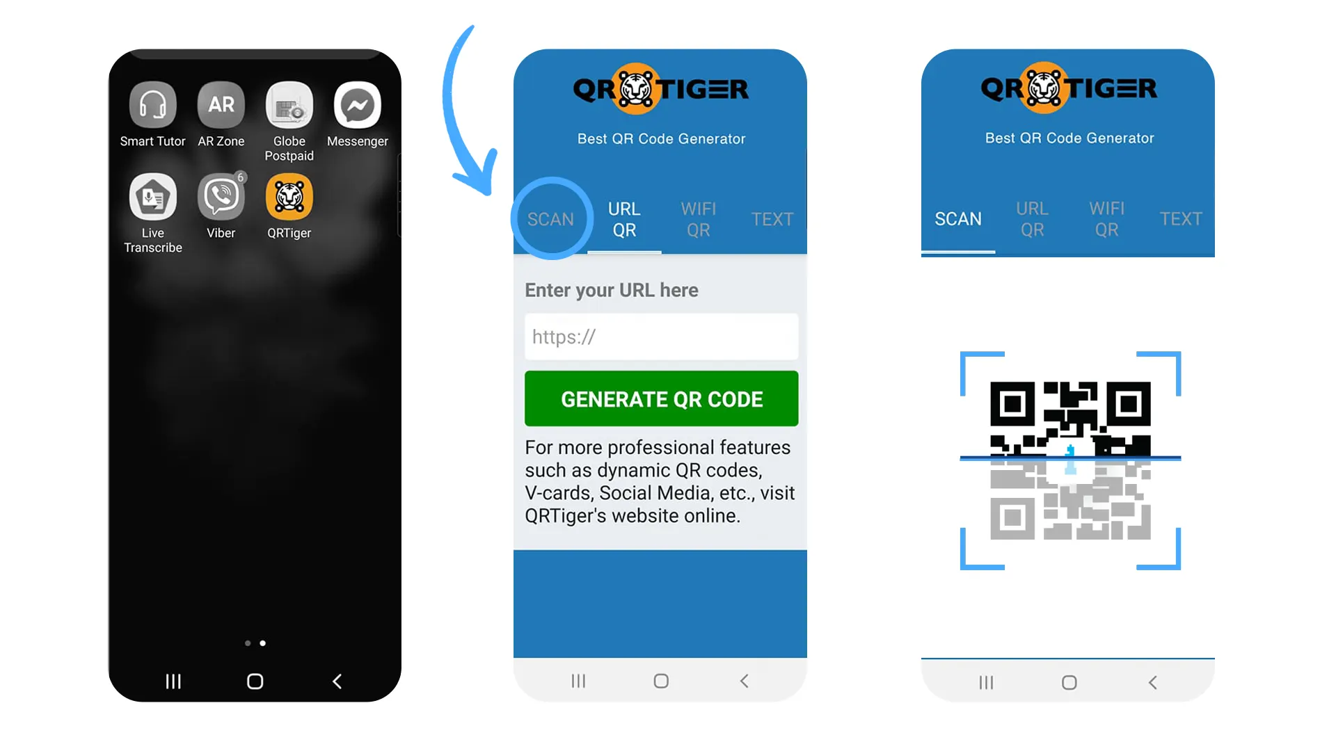 How To Scan QR Codes With An Android Phone Free Custom QR Code Maker 