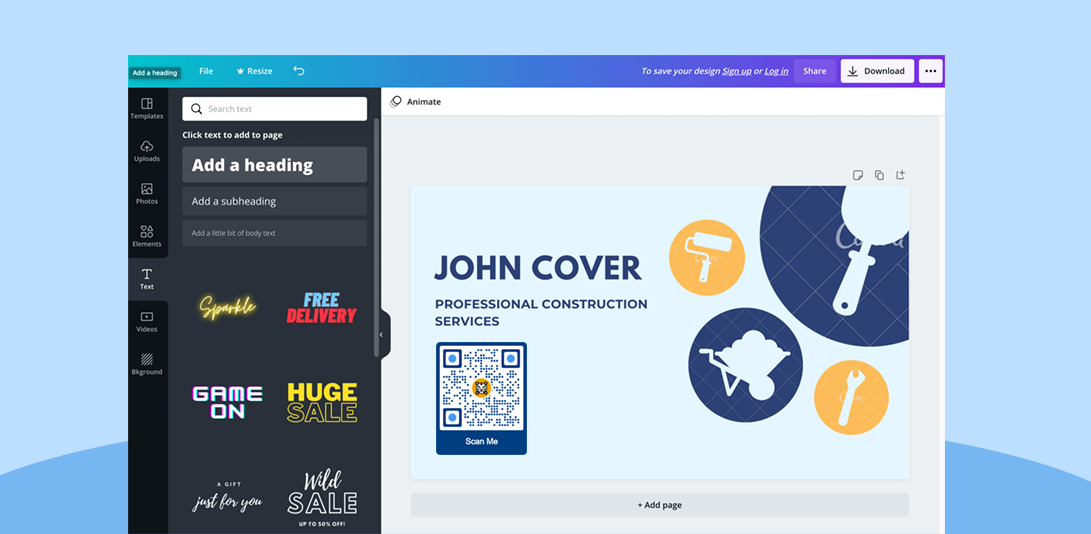 How to add a dynamic QR code on canva? Canva QR code - Free Custom QR ...