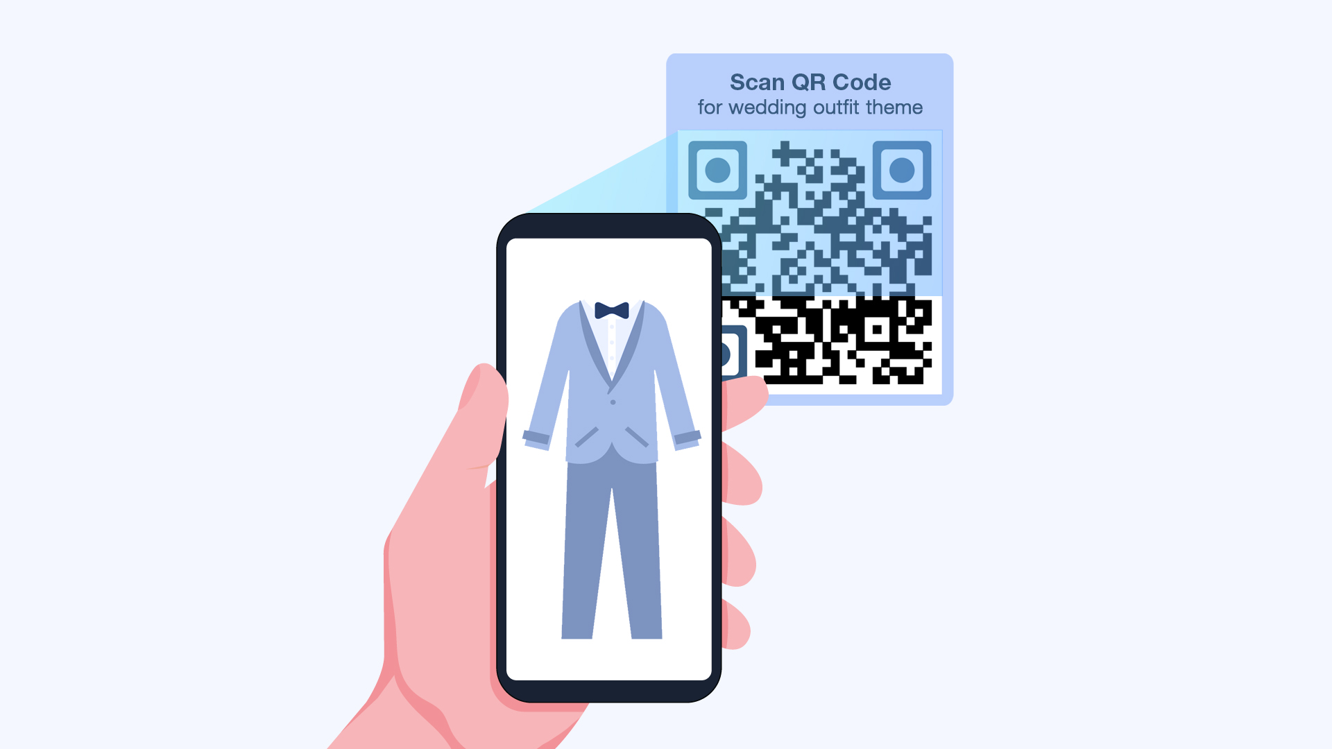 How to make a digital wedding card design using QR codes? - Free Custom ...