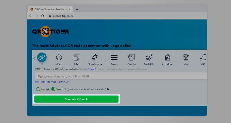 How to make a QR code for your eBay store? - Free Custom QR Code Maker ...
