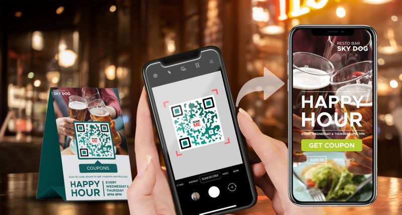 Time multi URL QR codes: Promote bar happy hours using QR code ...