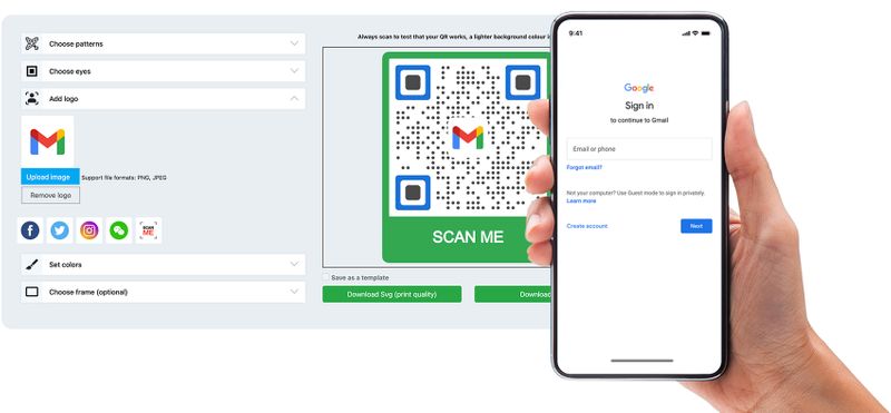 How to use a Gmail QR code for an easy log-in process - Free Custom QR ...