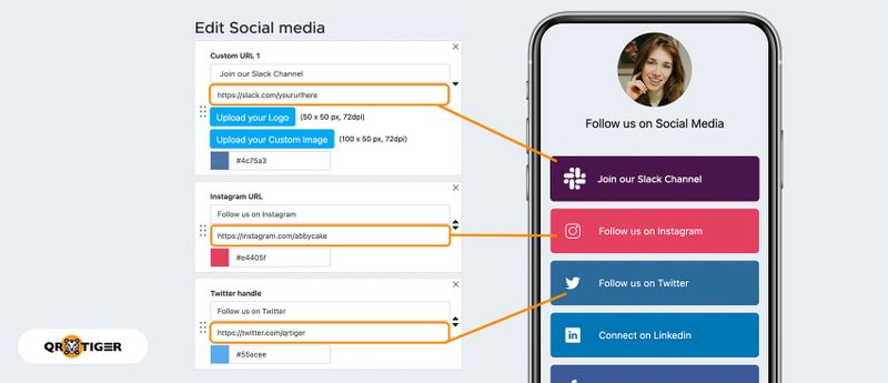 ソーシャル メディア Slack QR コード: アプリをまとめて接続する