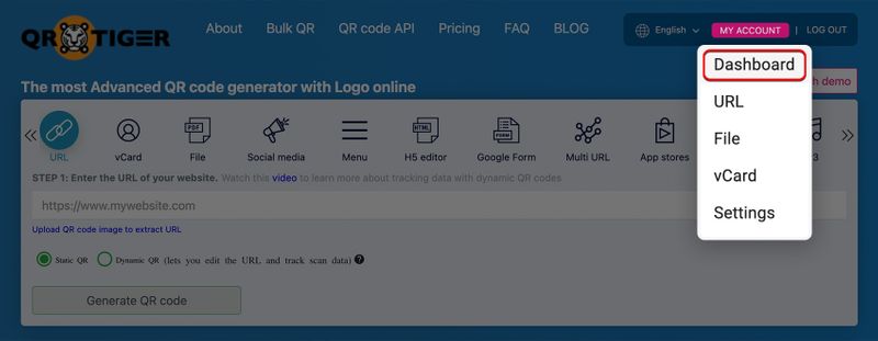 How to use QRTIGER link management software - Free Custom QR Code Maker ...