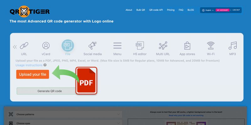 How to generate a PDF menu QR code: a contactless menu - Free Custom QR Code Maker and Creator ...