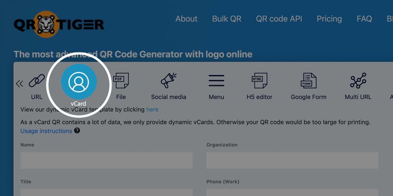 How to create a digital business card with a QR code - Free Custom QR ...