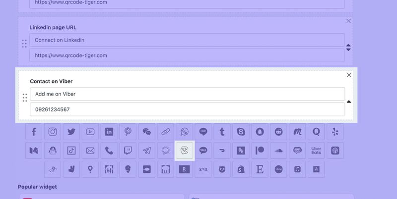 How to Create Viber QR code With Social Media Links