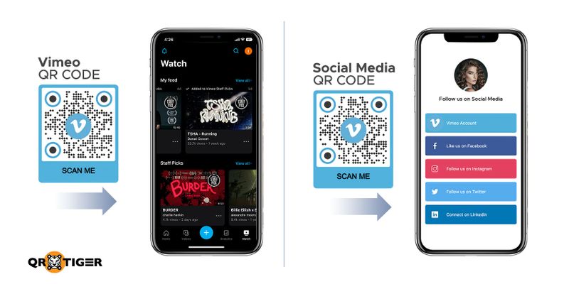 Vimeo QR code: promote video content in one scan - Free Custom QR Code Maker and Creator with logo