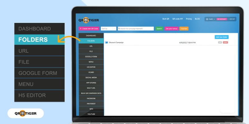 Manage QR Campaigns With QR TIGER QR Code Folder | QR TIGER