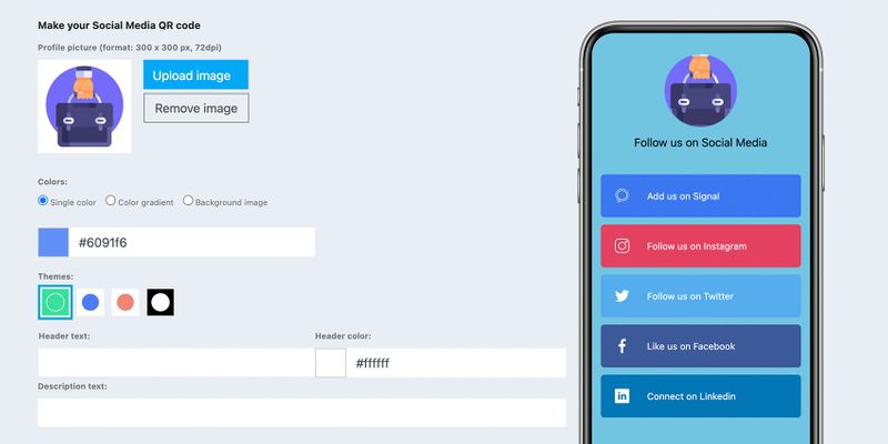 Social media QR code for Signal: Maximize your digital network - Free Custom QR Code Maker and ...