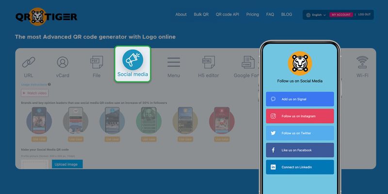 Social Media QR Code for Signal: Maximize Your Digital Network - QR TIGER
