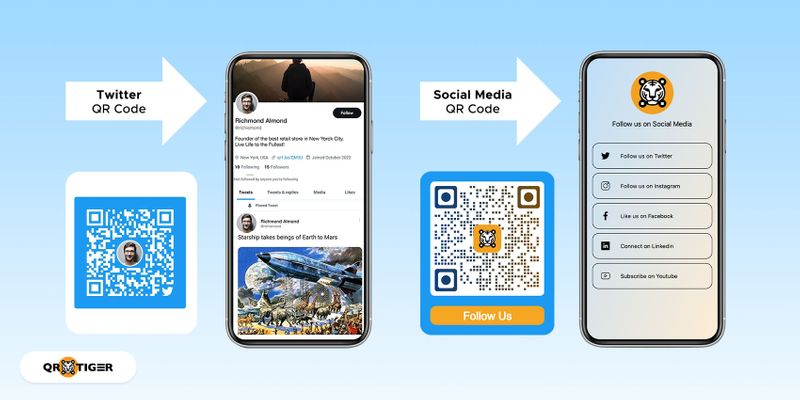 Twitter QR Code Generator vs QR TIGER QR Code Generator